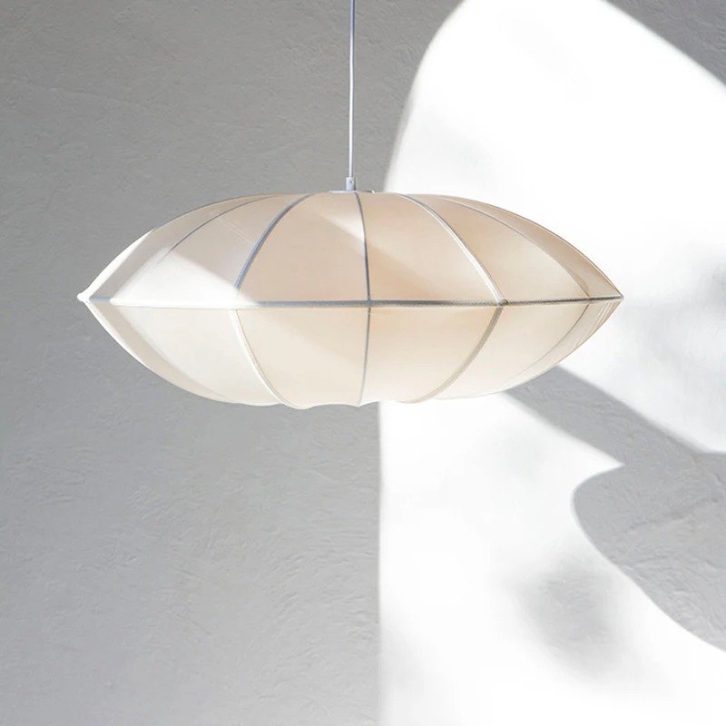 Nordic Vintage Cloth Pendant Light, Fabric Lantern Lampshade