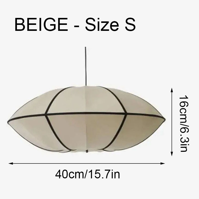 Nordic Vintage Cloth Pendant Light, Fabric Lantern Lampshade