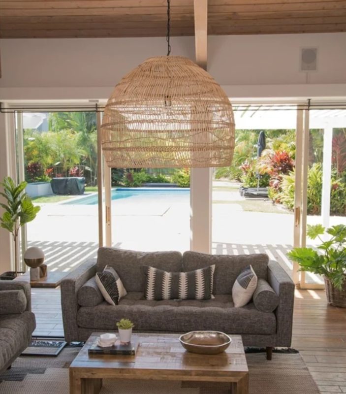 Woven Rattan Lampshade Rattan Light Fixtures, Rattan Pendant Light ...