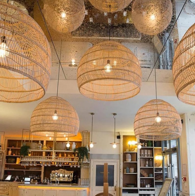 Woven Rattan Lampshade Rattan Light Fixtures, Rattan Pendant Light ...