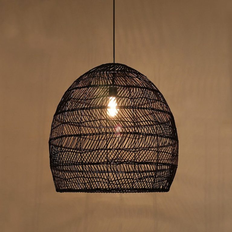 Woven Rattan Lampshade Rattan Light Fixtures, Wicker Hanging Lamp Tea ...