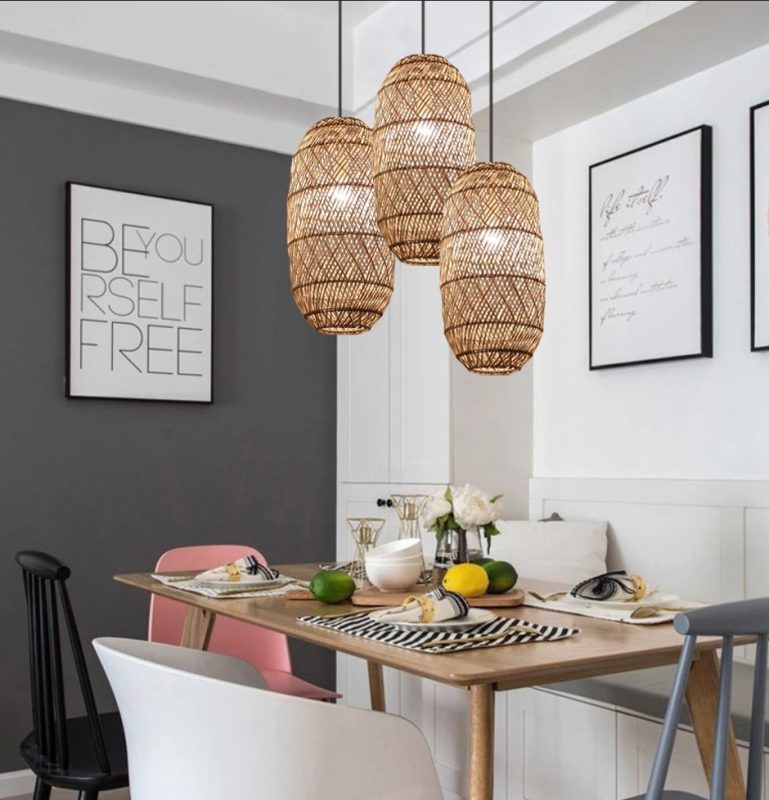 Sophisticated Woven Rattan Pendant Light Wicker Rattan Lamp Shade made ...