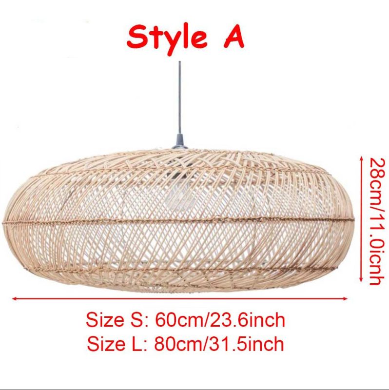 Sophisticated Woven Rattan Pendant Light Wicker Rattan Lamp Shade made ...