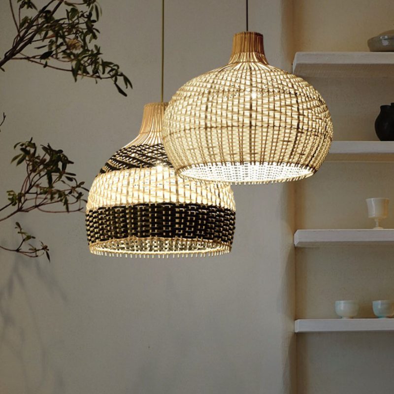 HQ Rattan Pendant Light Rattan Lamp Shade, Rattan Light Fixture, Wicker ...