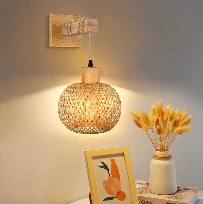 Rattan Wall Lighting, Wall Sconce Wall Light Fixture, Wall Pendant Light