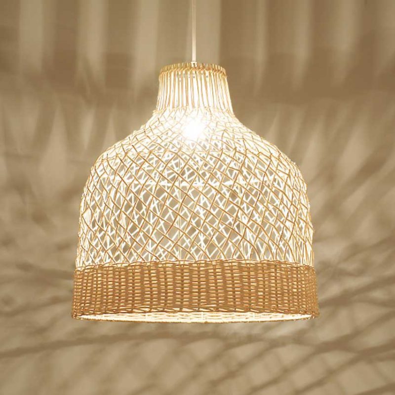 Woven Rattan Light Fixtures, Creative Rattan Hanging Lamp, Wicker ...
