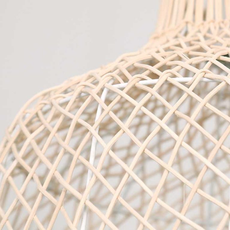 Woven Rattan Light Fixtures, Creative Rattan Hanging Lamp, Wicker ...