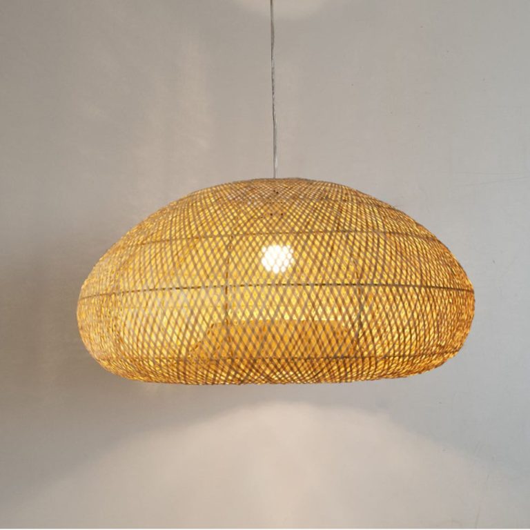 HQ Bamboo Lamp Shade, Woven Bamboo Pendant Light, Wicker Bamboo Light ...
