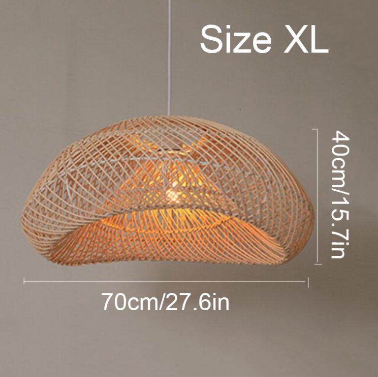 HQ Rattan Pendant Light, Woven Rattan Lamp Shade, Rattan Light Fixtures