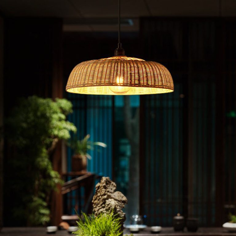 Woven Rattan Kitchen Light, Wicker Rattan Lampshade Kitchen Rattan Light