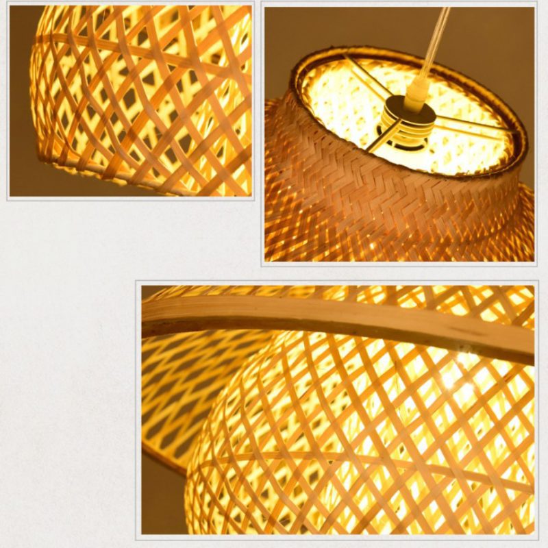 Woven Bamboo Pendant Lights, Wicker Bamboo Lamp Shade, Bamboo Light ...