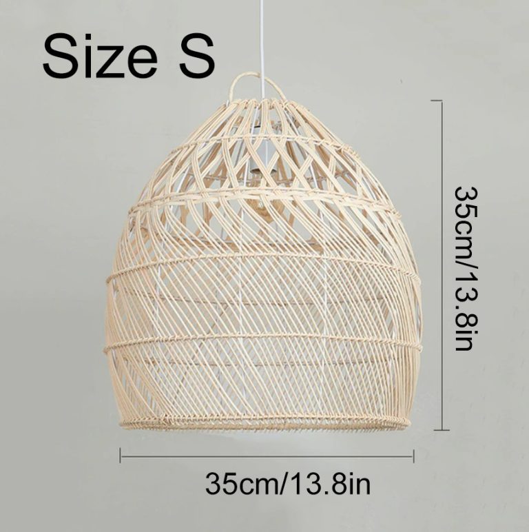 Woven Rattan Pendant Light Fixtures Wicker Rattan Lampshade Rattan ...