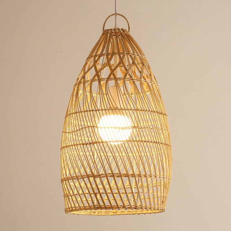Woven Rattan Pendant Light, Rattan Lamp Shade, Wicker Rattan Light Fixture