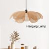 Creative Rattan Pendant Light, Flower Rattan Light, Living Room ...