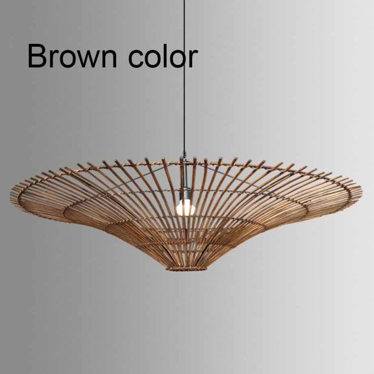 Round Rattan Pendant Lamp, Woven Rattan Lamp Shade, Wicker Rattan Light ...