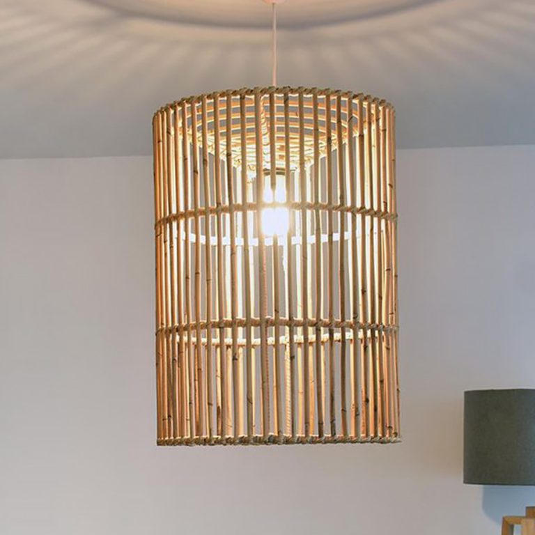 Woven Bamboo Lampshade, Bamboo Pendant Light, Wicker Bamboo Lantern