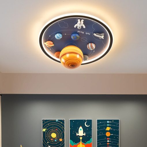 Astronaut Space Planet Ceiling Lights Dreamy Kids Children Bedroom Led ...