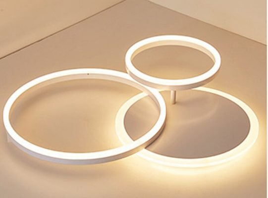 Modern Led Ceiling Light Creative Serial Rings Light Fixture