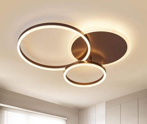 Modern Led Ceiling Light Creative Serial Rings Light Fixture