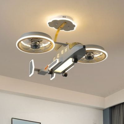 Turbofan Aircraft Ceiling Fan Lights Children's Room Led Pendant Lights ...