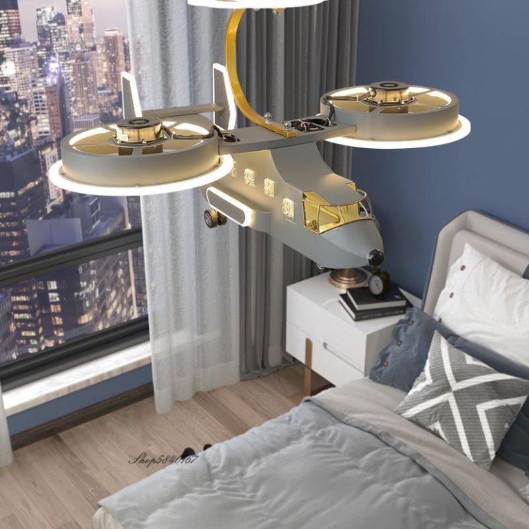 Turbofan Aircraft Ceiling Fan Lights Children's Room Led Pendant Lights ...