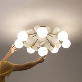 Modern Led Ceiling Light Creative Serial Rings Light Fixture