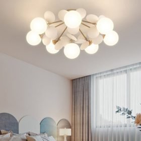 Modern Led Ceiling Light Creative Serial Rings Light Fixture