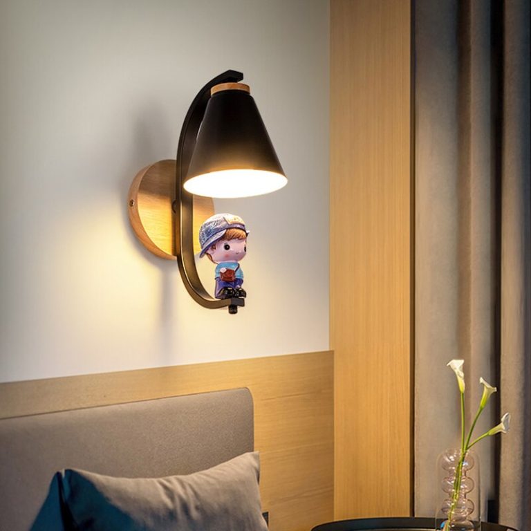 Nordic Wall Lamp Kids Princess Wall Lights for Children Bedroom Lamp