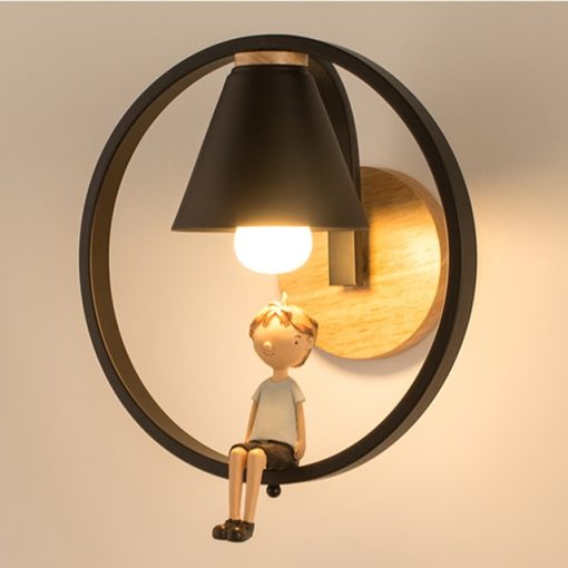 Nordic Wall Lamp Kids Princess Wall Lights for Children Bedroom Lamp