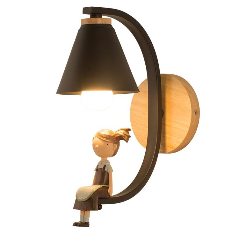 Nordic Wall Lamp Kids Princess Wall Lights for Children Bedroom Lamp