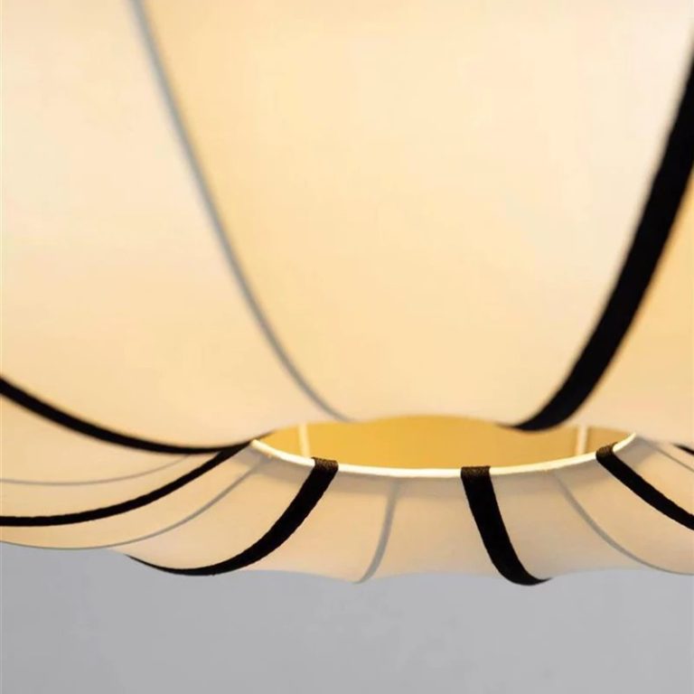 Nordic Vintage Cloth Pendant Light, Fabric Lantern Lampshade
