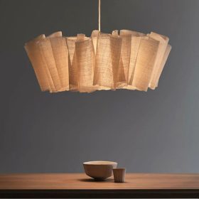 Wabi-sabi Style Fabric Pendant Lamp, Cloth Light Kitchen Dining Room