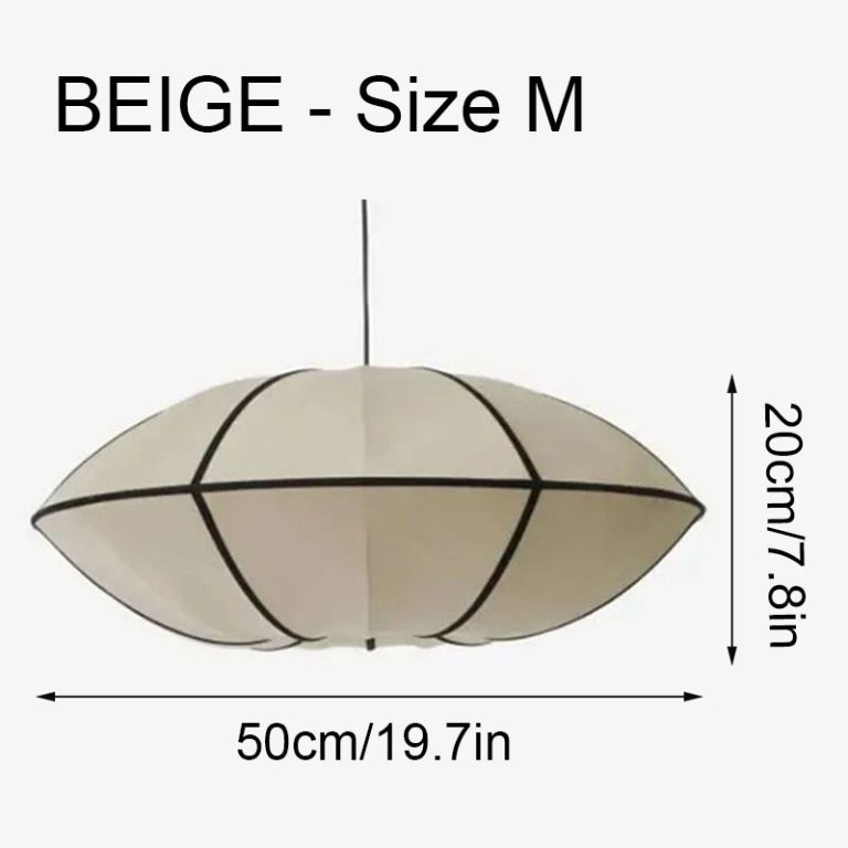 Nordic Vintage Cloth Pendant Light, Fabric Lantern Lampshade